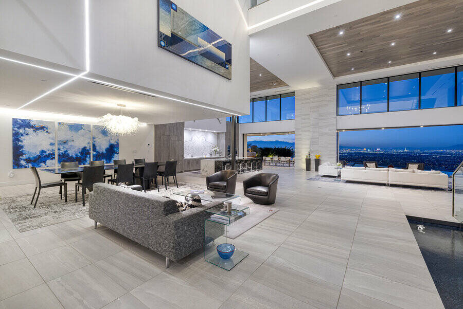 Aviation-focused home in Henderson with 30-foot ceilings on market for ...